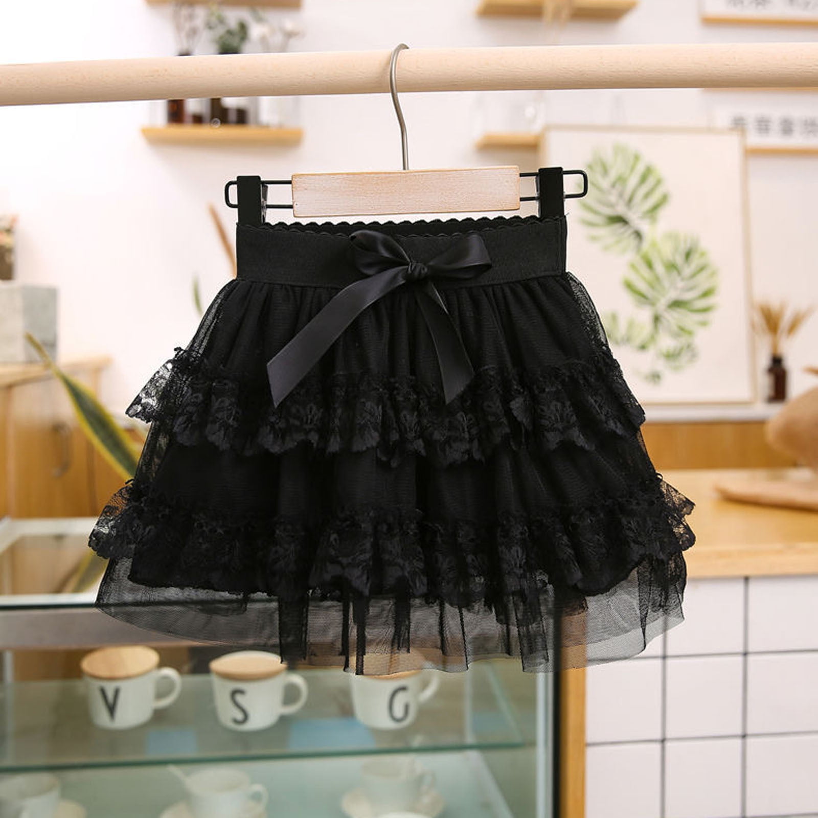 purcolt Girls High Waist Tulle Skirts A-line Layered Mesh Skirt Short ...