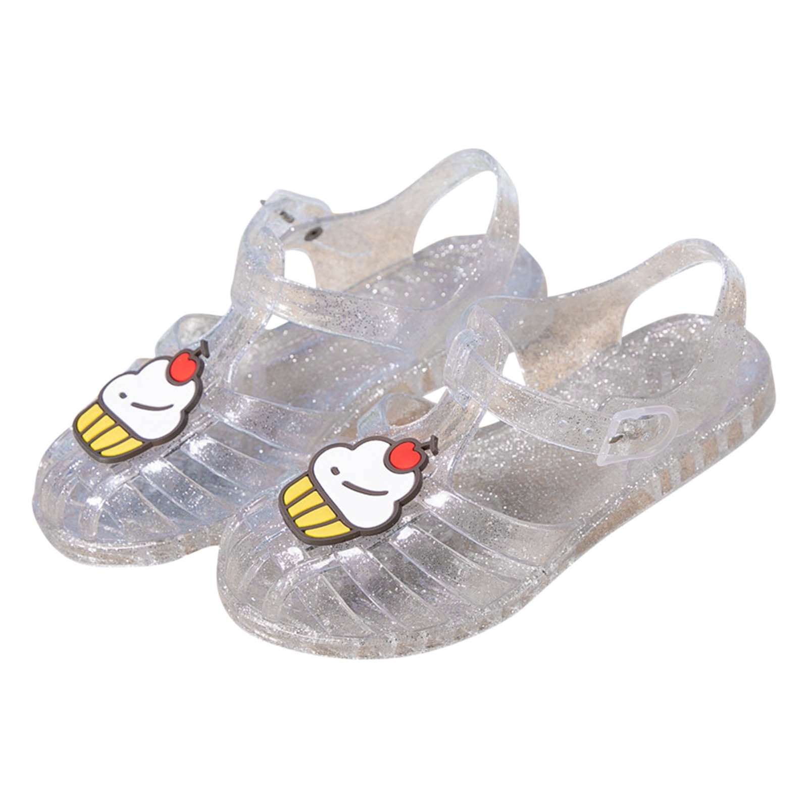 purcolt Jelly Sandals for 1-9 Years Girls, Toddler Closed Toe Rubber ...