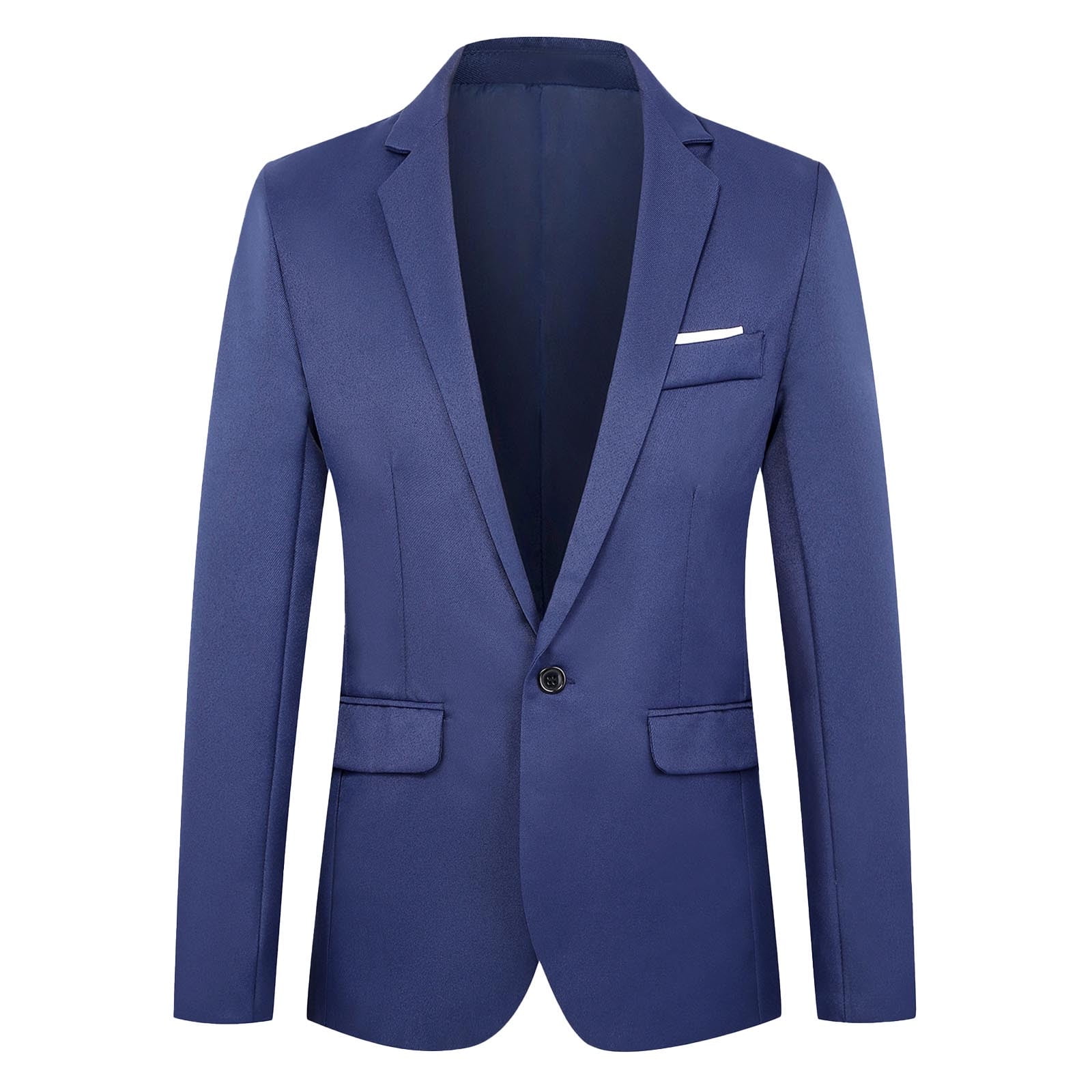 purcolt Men's One Button Suit Jacket Elegant Solid Color Blazers Slim ...