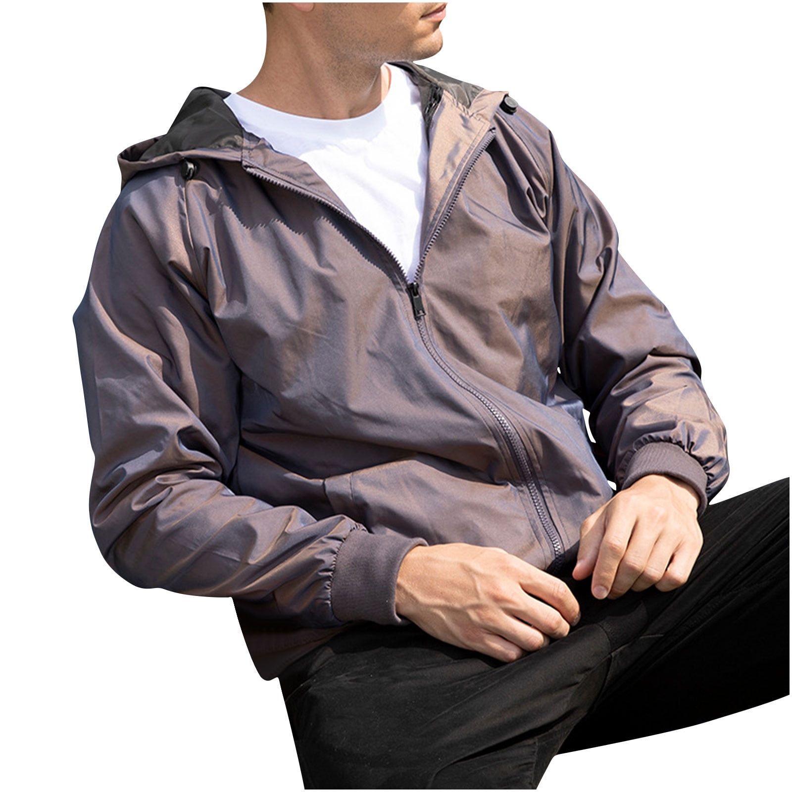 purcolt Mens Rain Jacket Lightweight Windbreaker Waterproof Packable ...