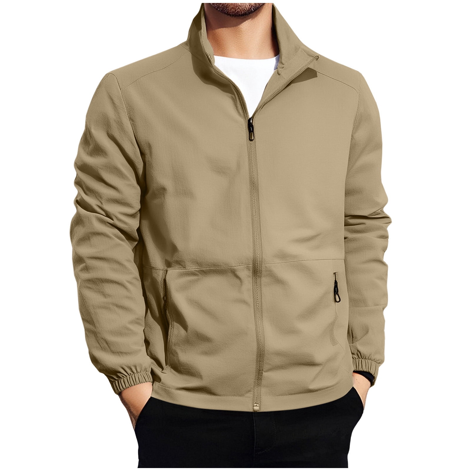 purcolt Mens Windbreaker Jackets Mesh Lining Lightweight Packable ...