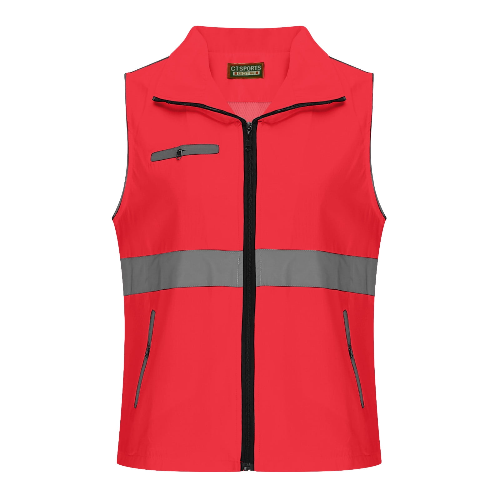 purcolt Reflective Safety Vest for Men Women with Multiple Zipper ...