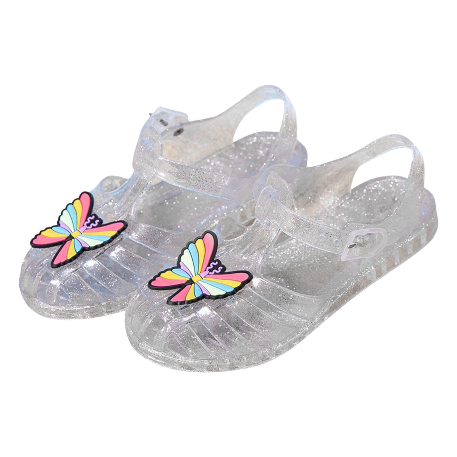 purcolt Toddler Girls Princess Jelly Sandals Soft Rubber Sole Closed Toe Fisherman Water Pool ...