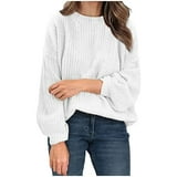 purcolt Womens Oversized Sweaters Ribbed Chunky Cable Knit Puff Long ...