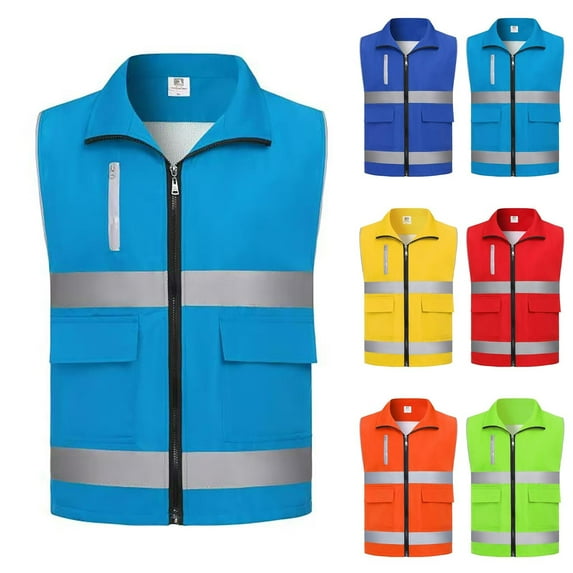 purcolt Womens Reflective Safety Vest High Visibility Multi Pocket Full ...