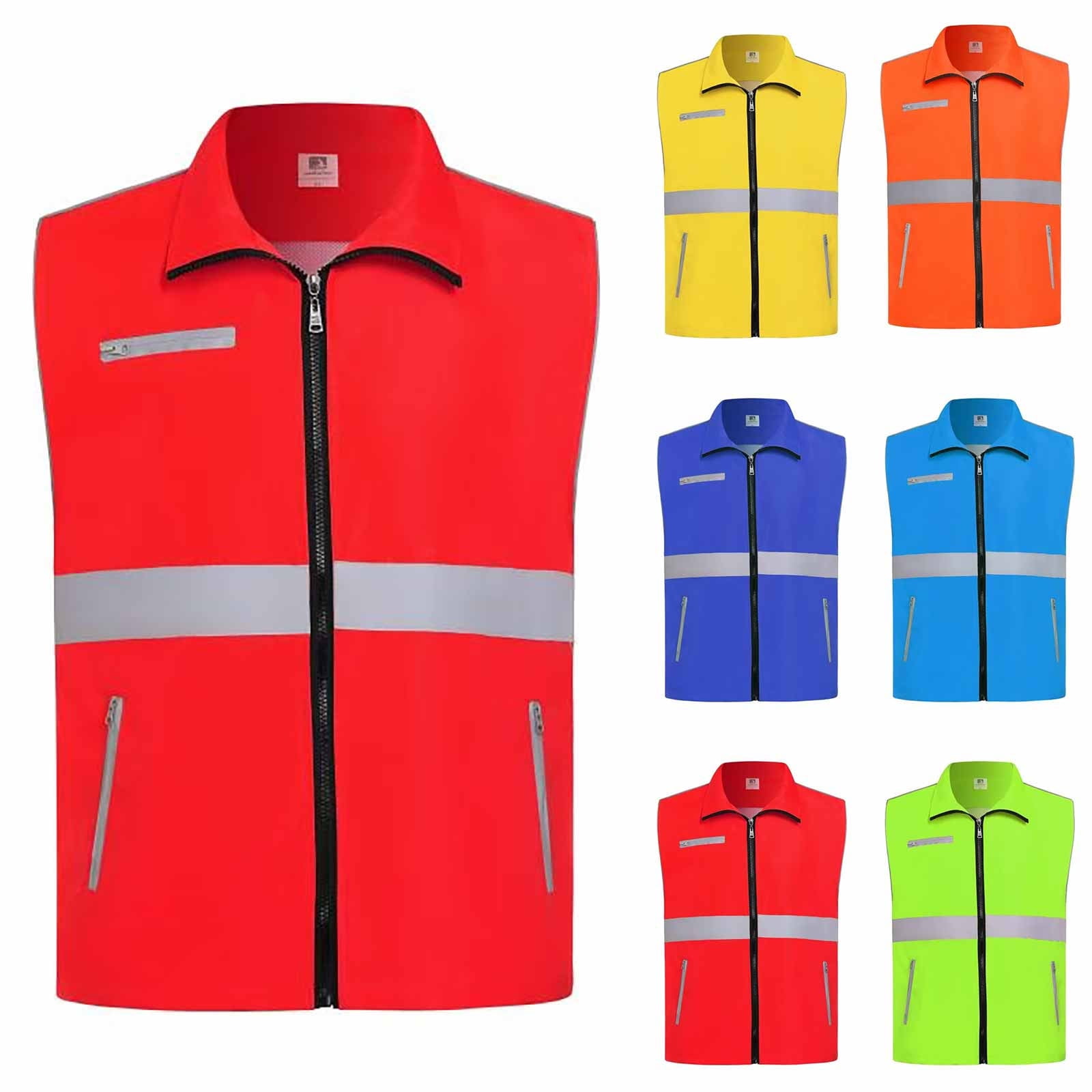 purcolt Womens Reflective Safety Vests Sleeveless High Visibility ...