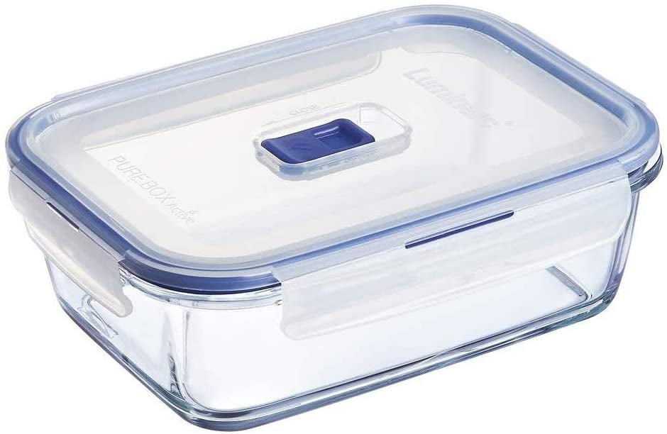 **pure box active glass food storage container with sliding vent lid ...