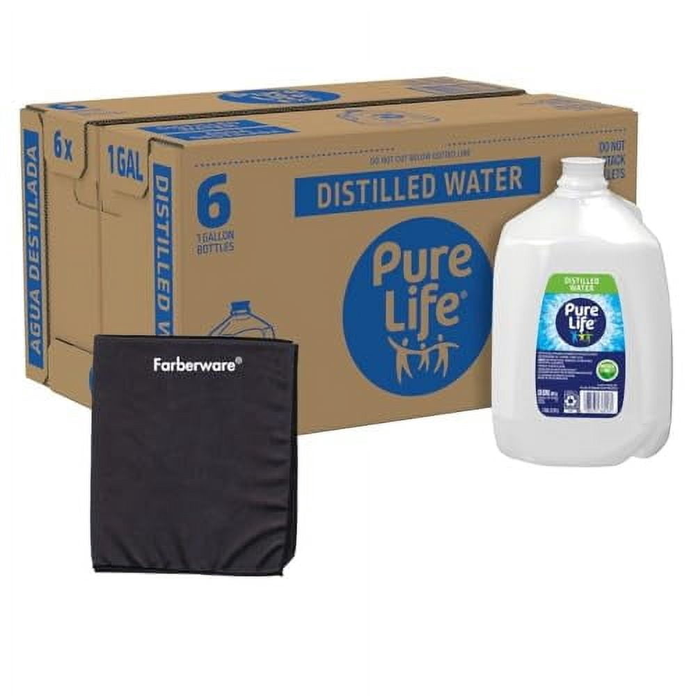 pure life distilled water, 1 gallon, plastic bottled water - 6 total ...