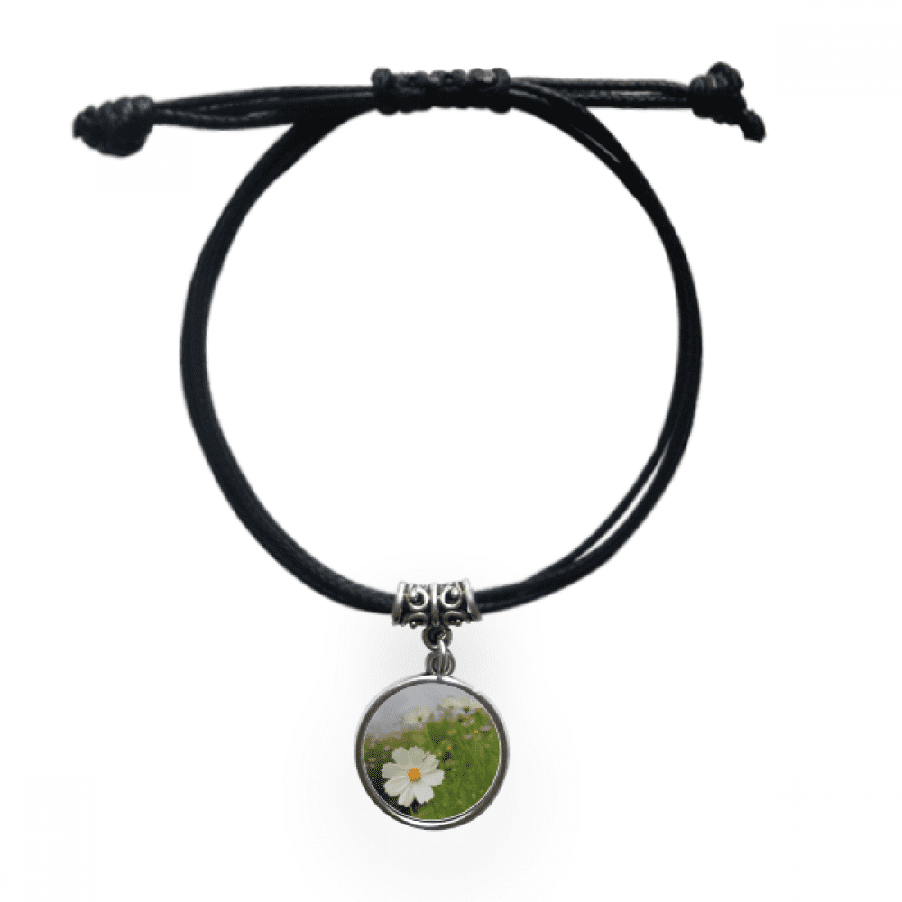 pure white cosmos bracelet leather wristband black jewelry - Walmart.com