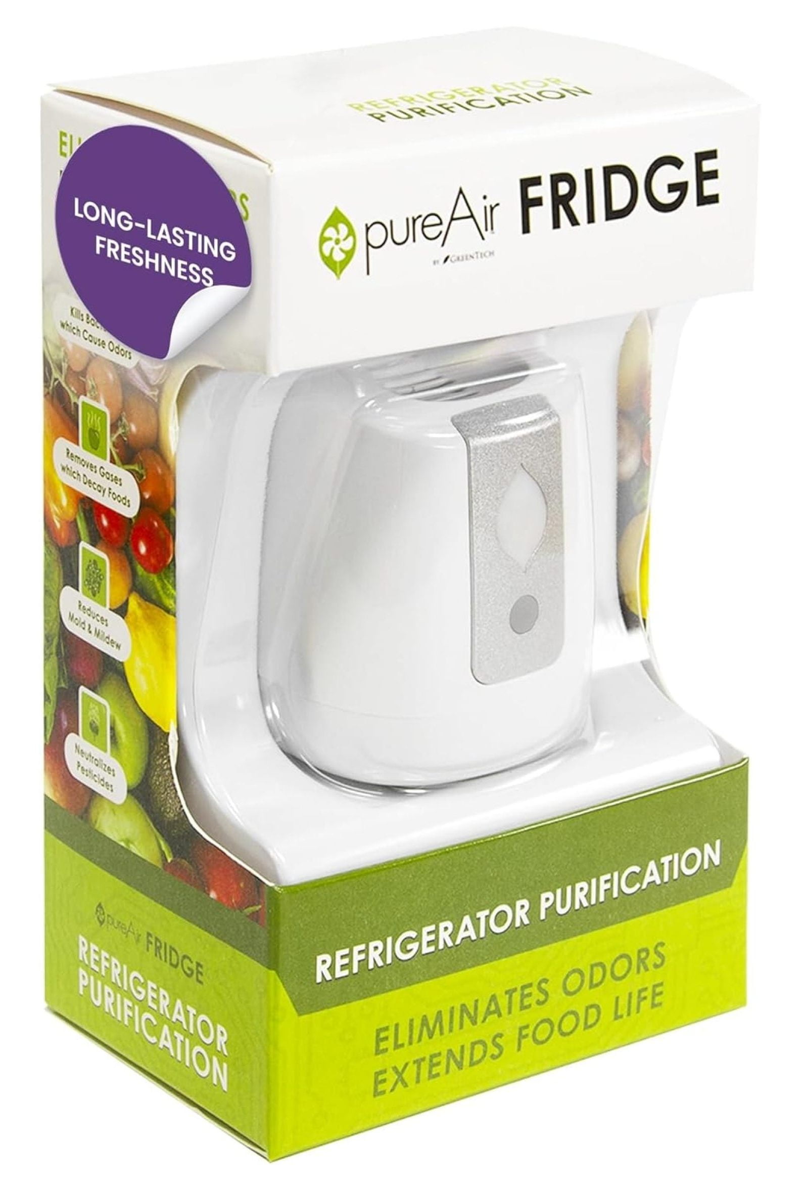 pureAir FRIDGE - Refrigerator Odor and Air Freshener - Extends Life of ...