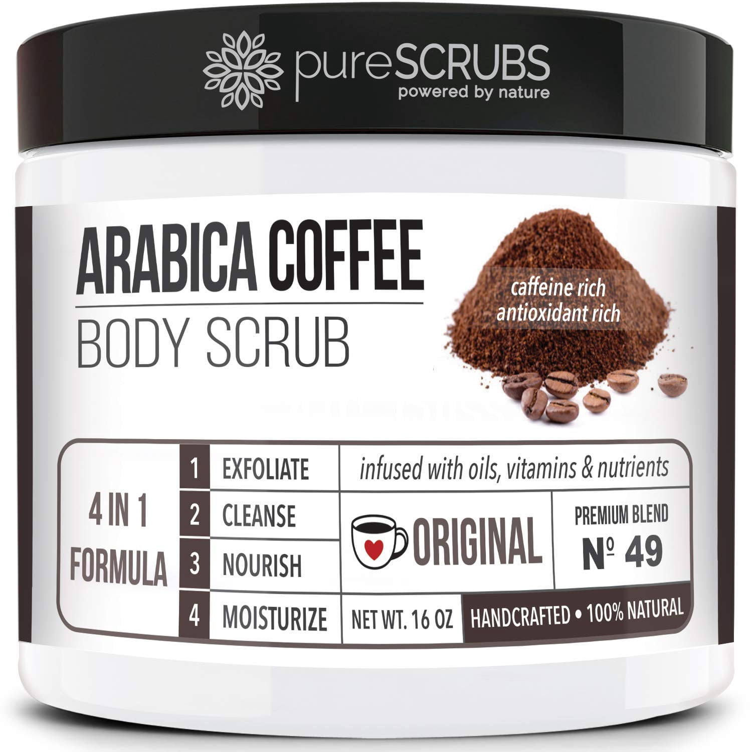 pureSCRUBS Premium Organic Arabica Coffee Body Scrub Set - ORIGINAL ...