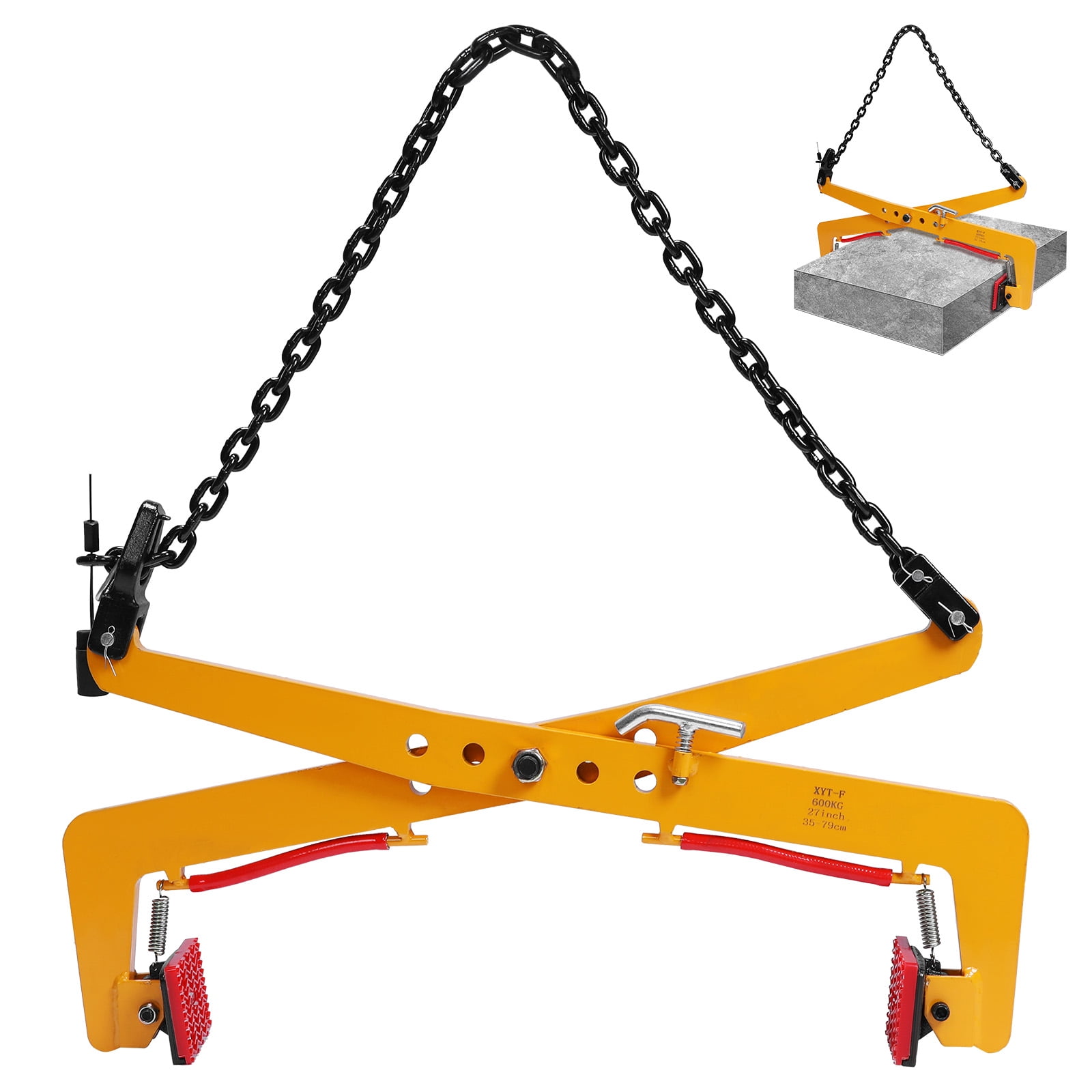 puresly 1323 Lbs Heavy Duty Stone Scissor Lifter Clamp Adjustable Range ...