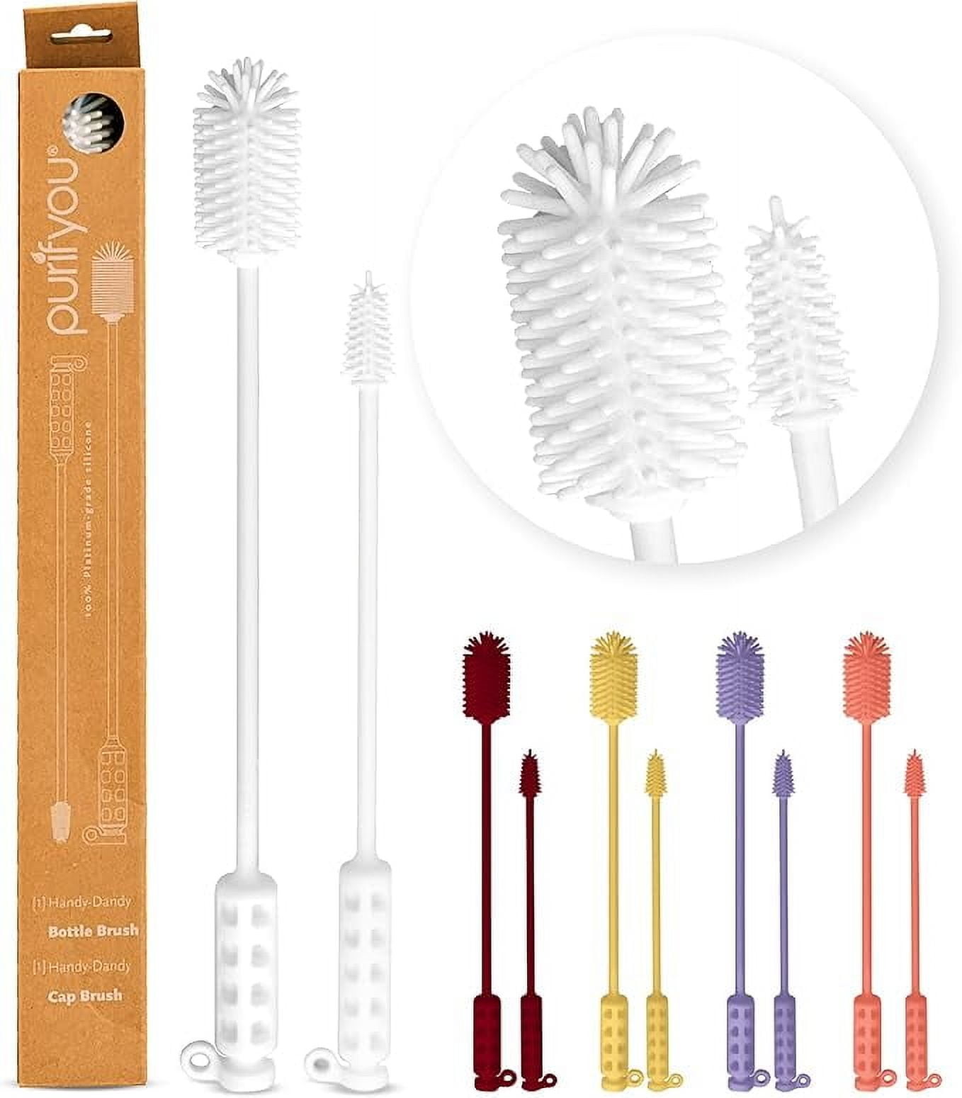 purifyou Platinum Silicone Water Bottle Cleaner Brush, Extra Long ...