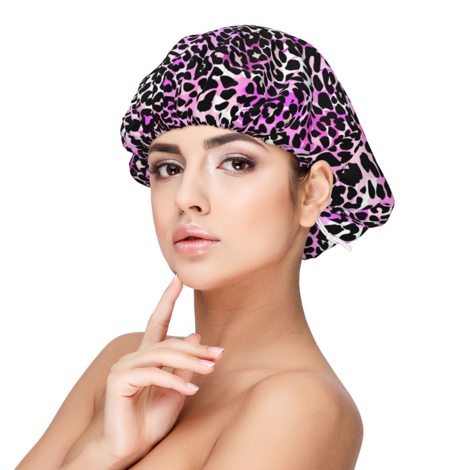 purple cool trendy Leopard print Silk Bonnet for Sleeping Women Men ...