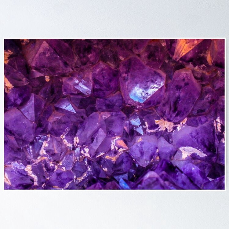 purple crystals Poster - KIRA.944, UNFRAMED-18x24 - Walmart.com