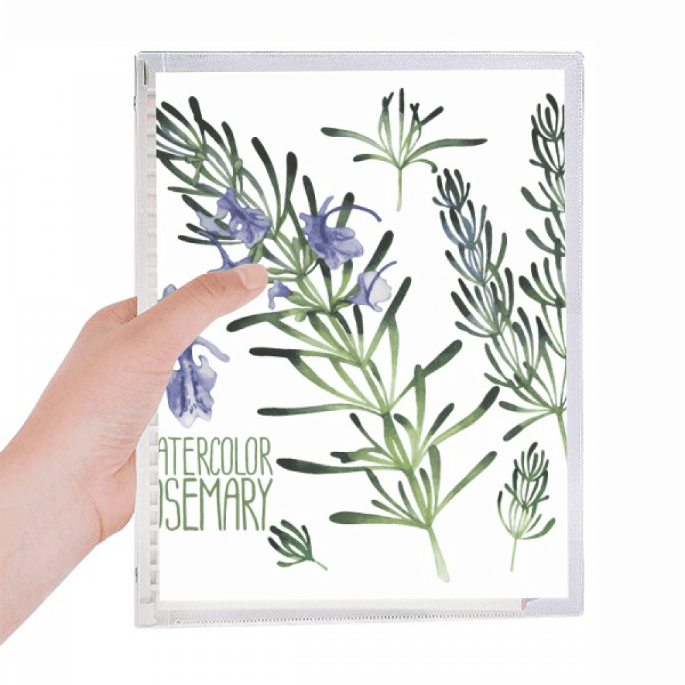 purple lavender watercolor flower notebook loose diary refillable ...