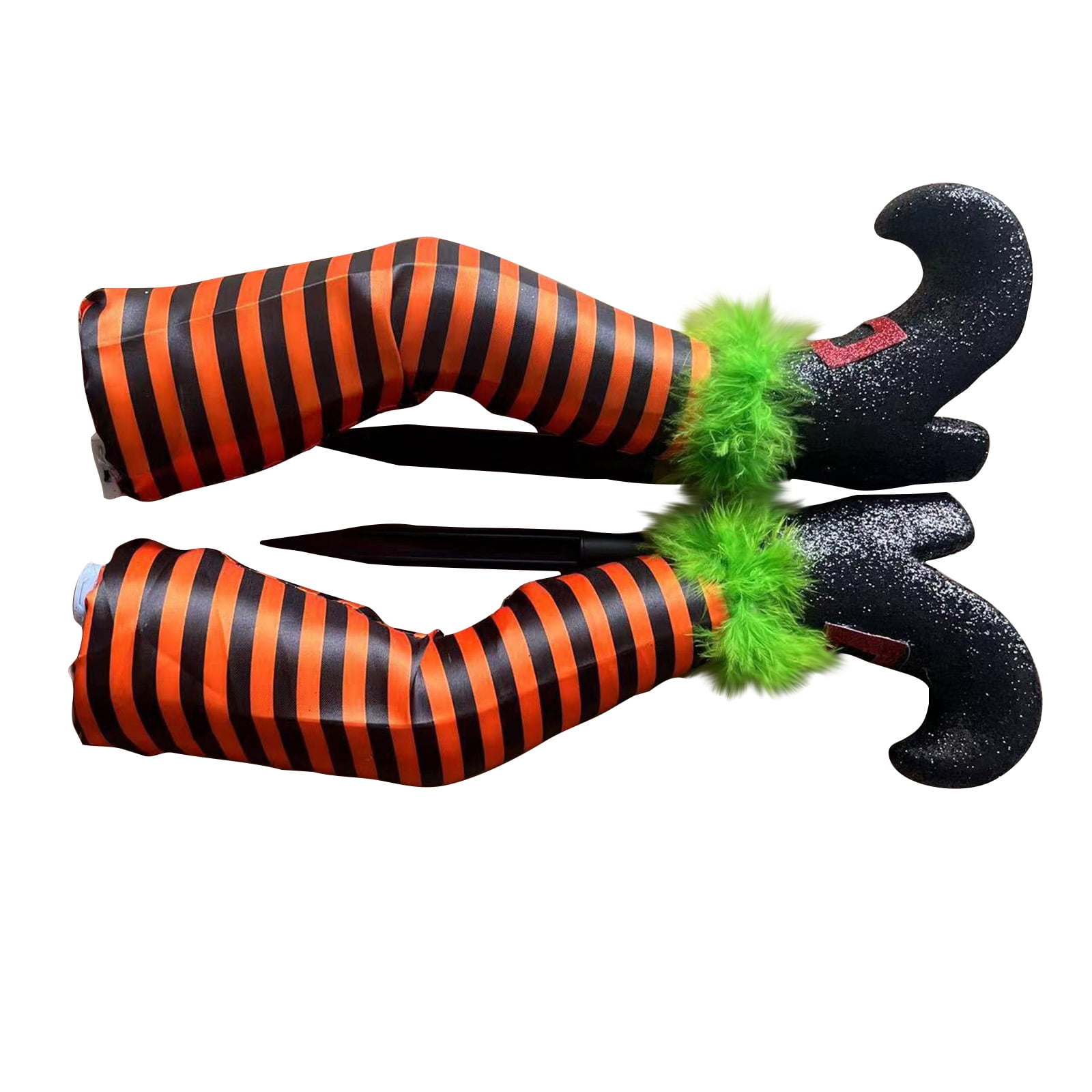 putnchl 2 Pcs Halloween Witch Legs With Stakes, Halloween Witch Prop ...