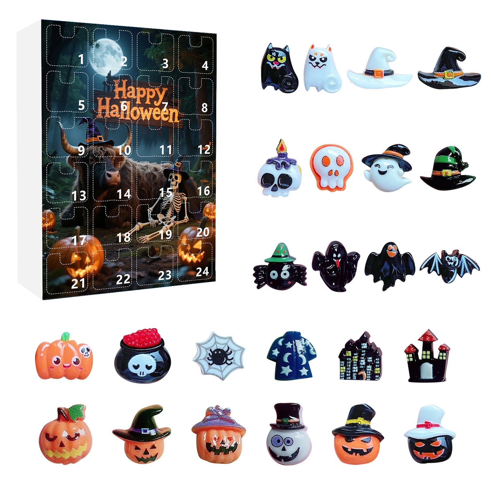 putnchl 3d Advent 24-day Countdown Calendar Halloween Countdown 24 Days ...