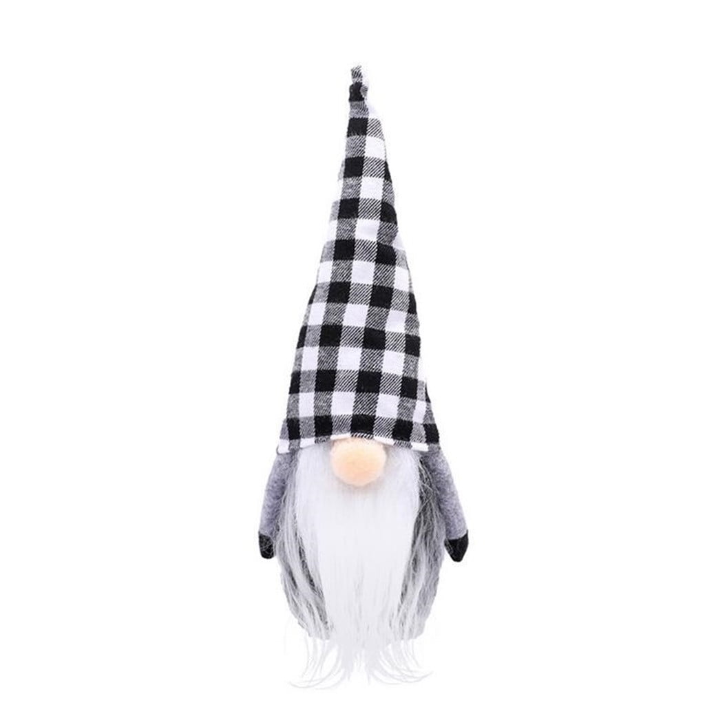 putnchl Checkered Christmas Faceless Doll Figurine Rudolph Forest Old ...
