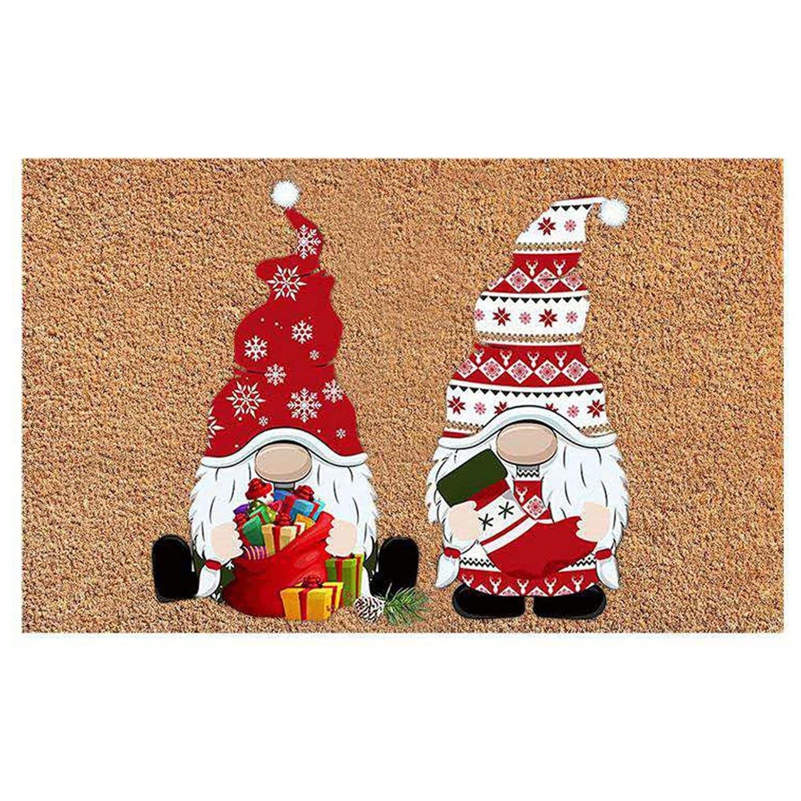 putnchl Christmas Festival Decoration Front Door Carpet Indoor Outdoor ...