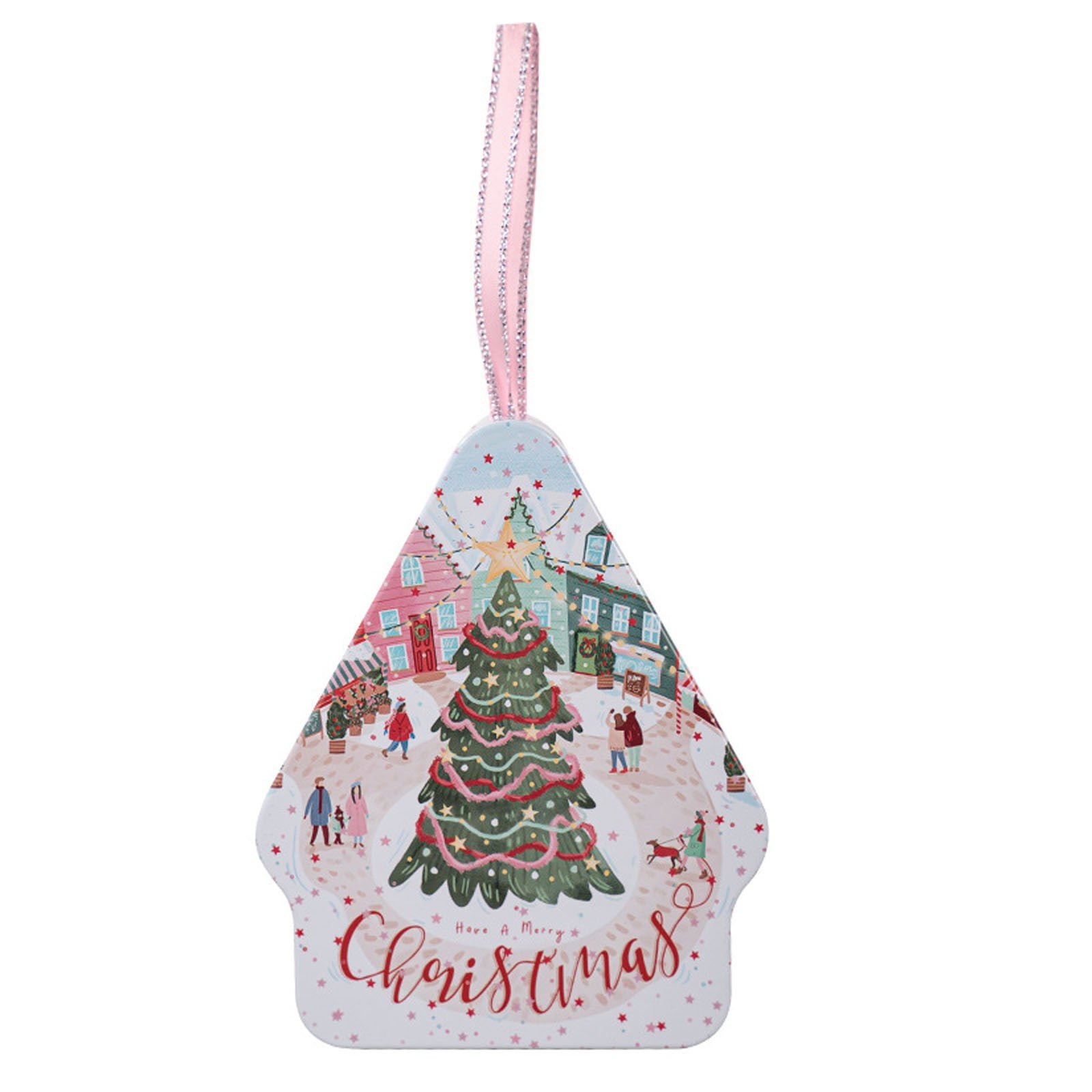 putnchl Christmas Tin Box, Metal Cookie Tins With Lids, Xmas Card Tin ...
