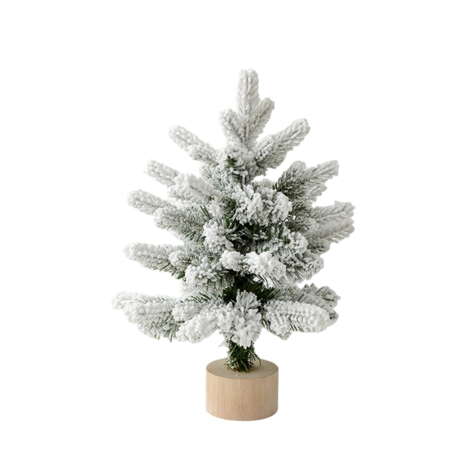 putnchl Christmas Tree Desk Area Snow Flocked PE Tree Home Luxury ...