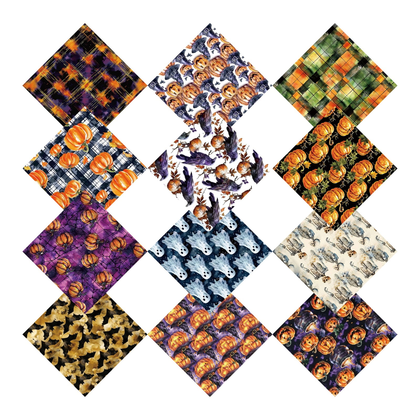 putnchl Halloween Pattern Paper Set, Decorative Paper For Card Making ...