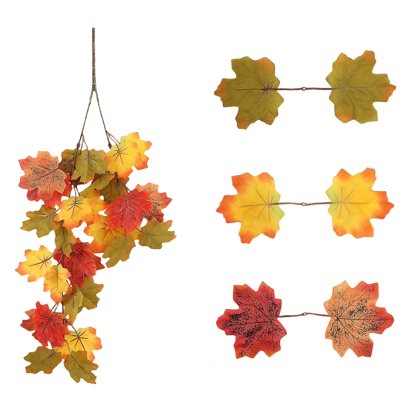 putnchl Leaves Wall Hanging Plants Fall Fake Maple Leaf Plants ...