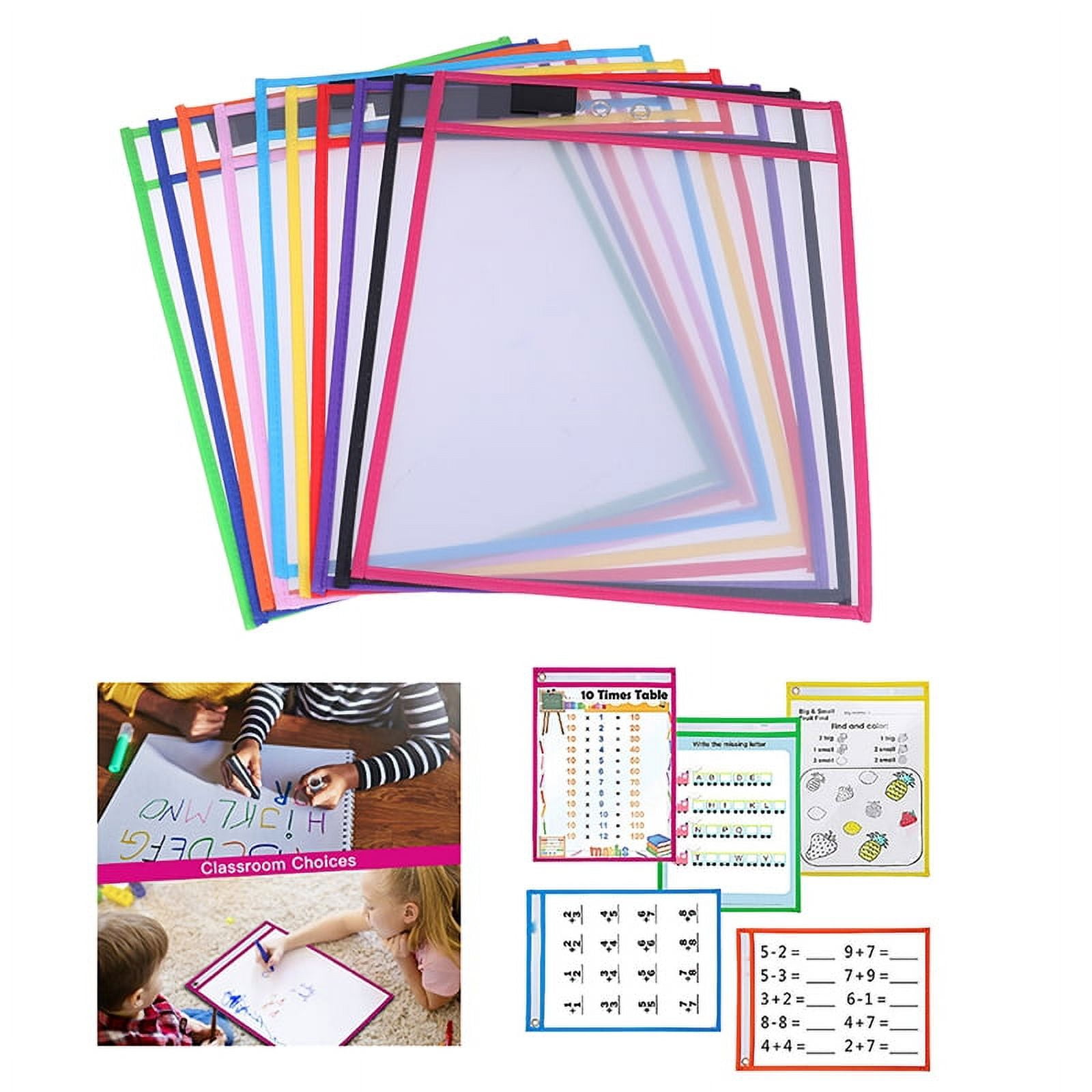 puzzle toy reused PVC transparent dry brush bag write wipe drawing ...