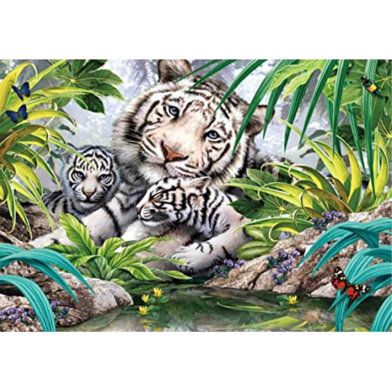 puzzlelife 1000 piece jigsaw puzzles white tiger family howard robinson ...