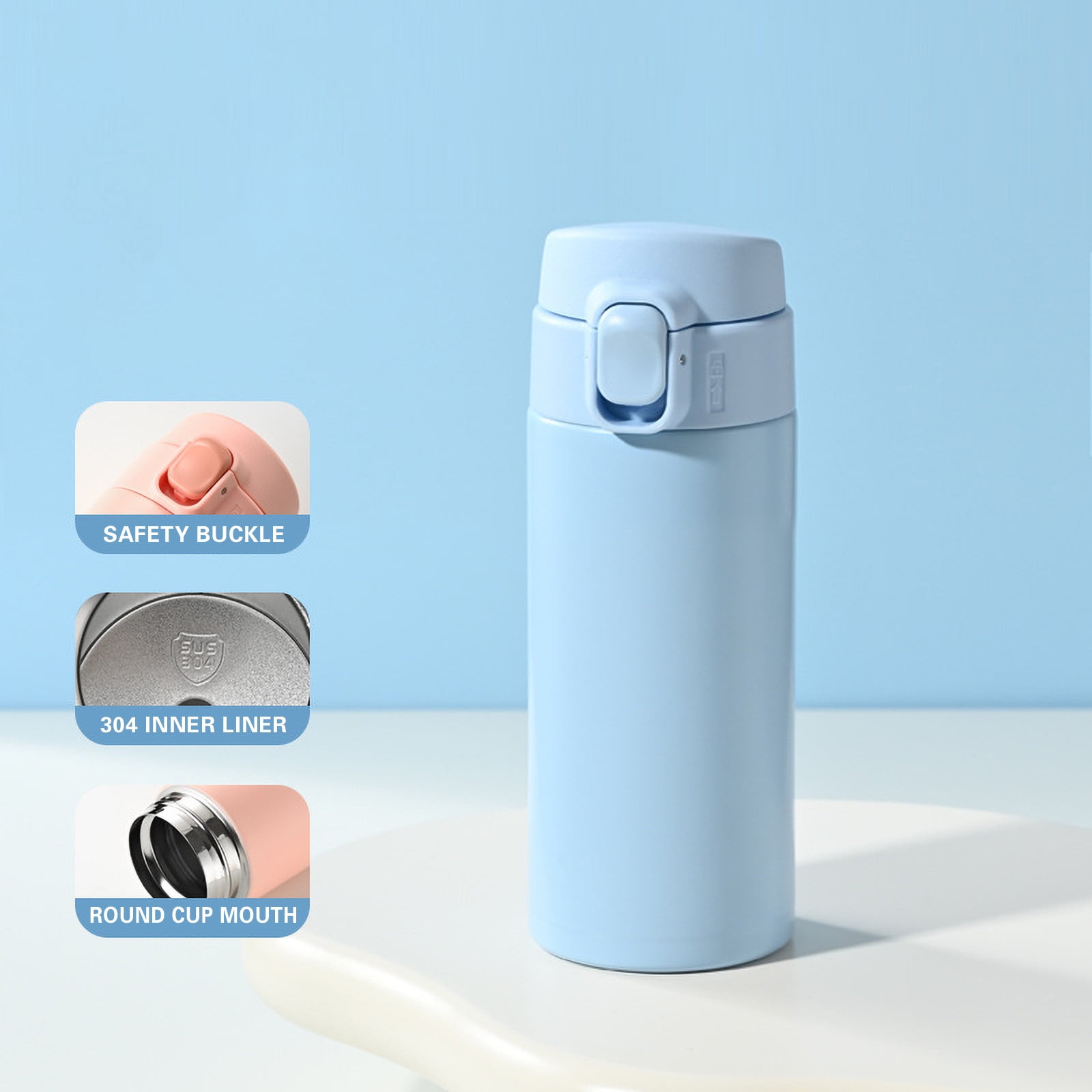 pvdgvd 320ml Portable Fashionable Stainless Steel Water Cup, Insulation ...