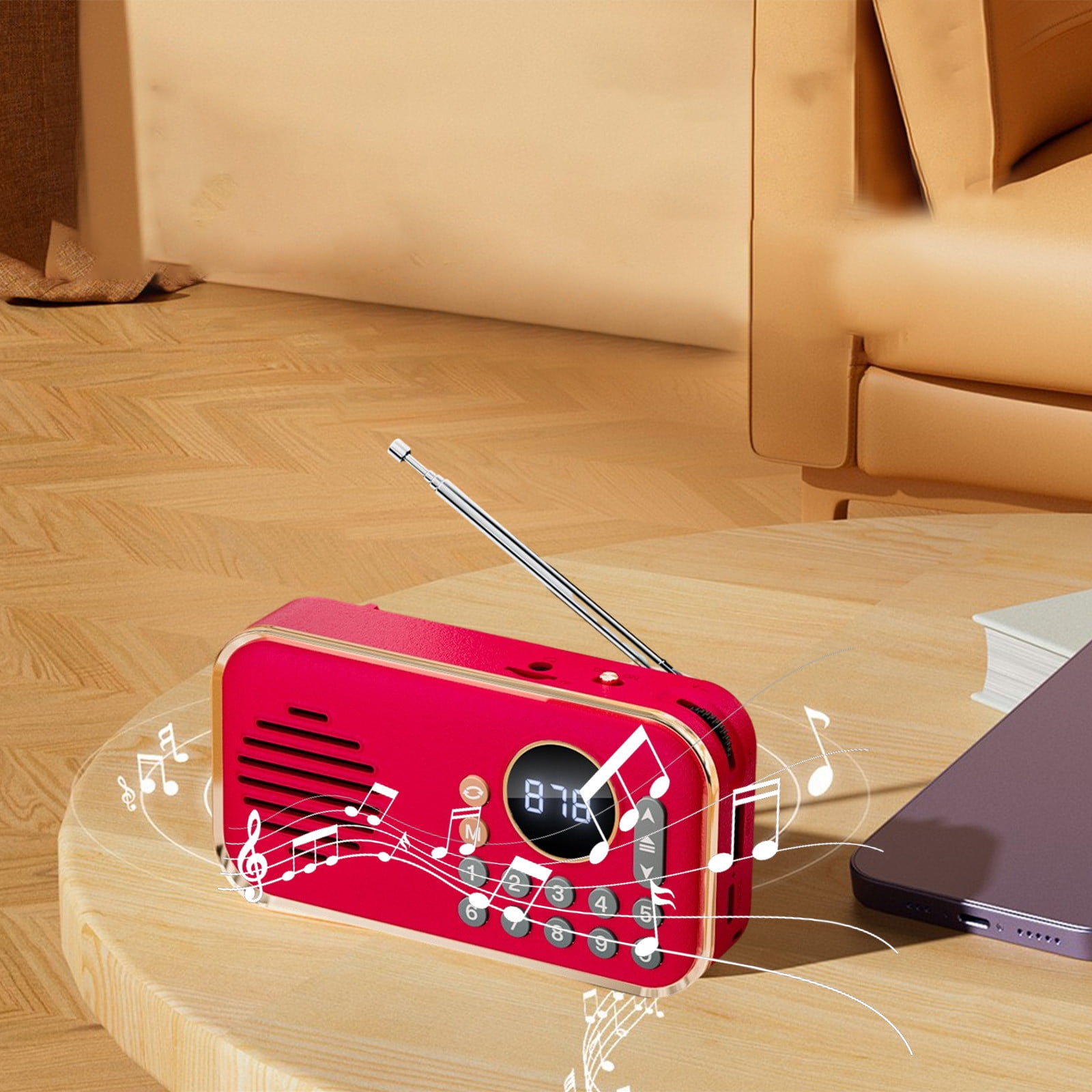 pvdgvd Bluetooth Stereo Plug-in USB Memory Stick Radio Portable Music ...