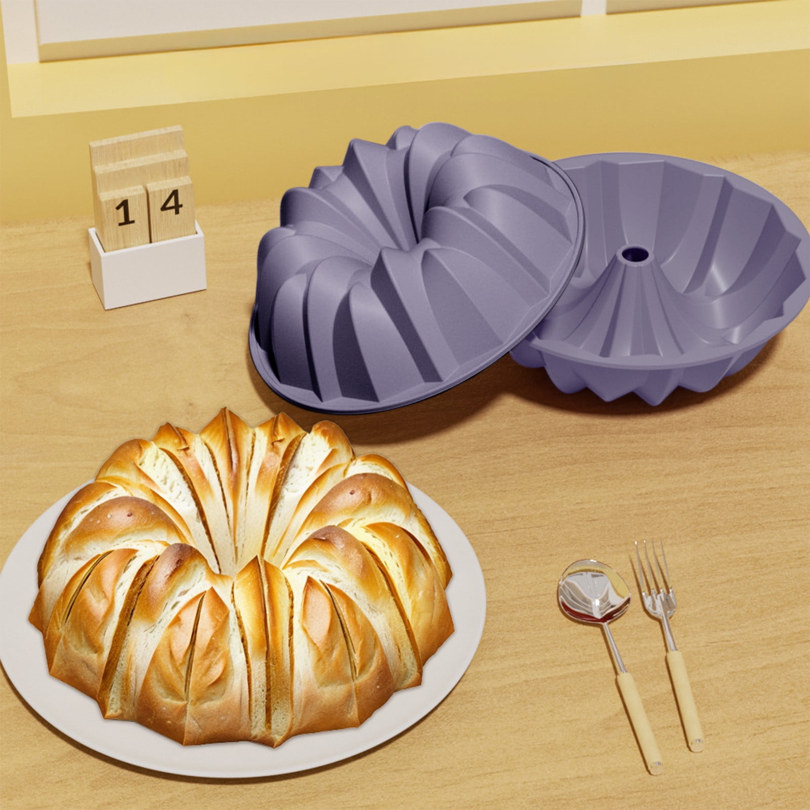 pvdgvd Round Silicone Cake Molds - Leakproof, Non-stick, High ...