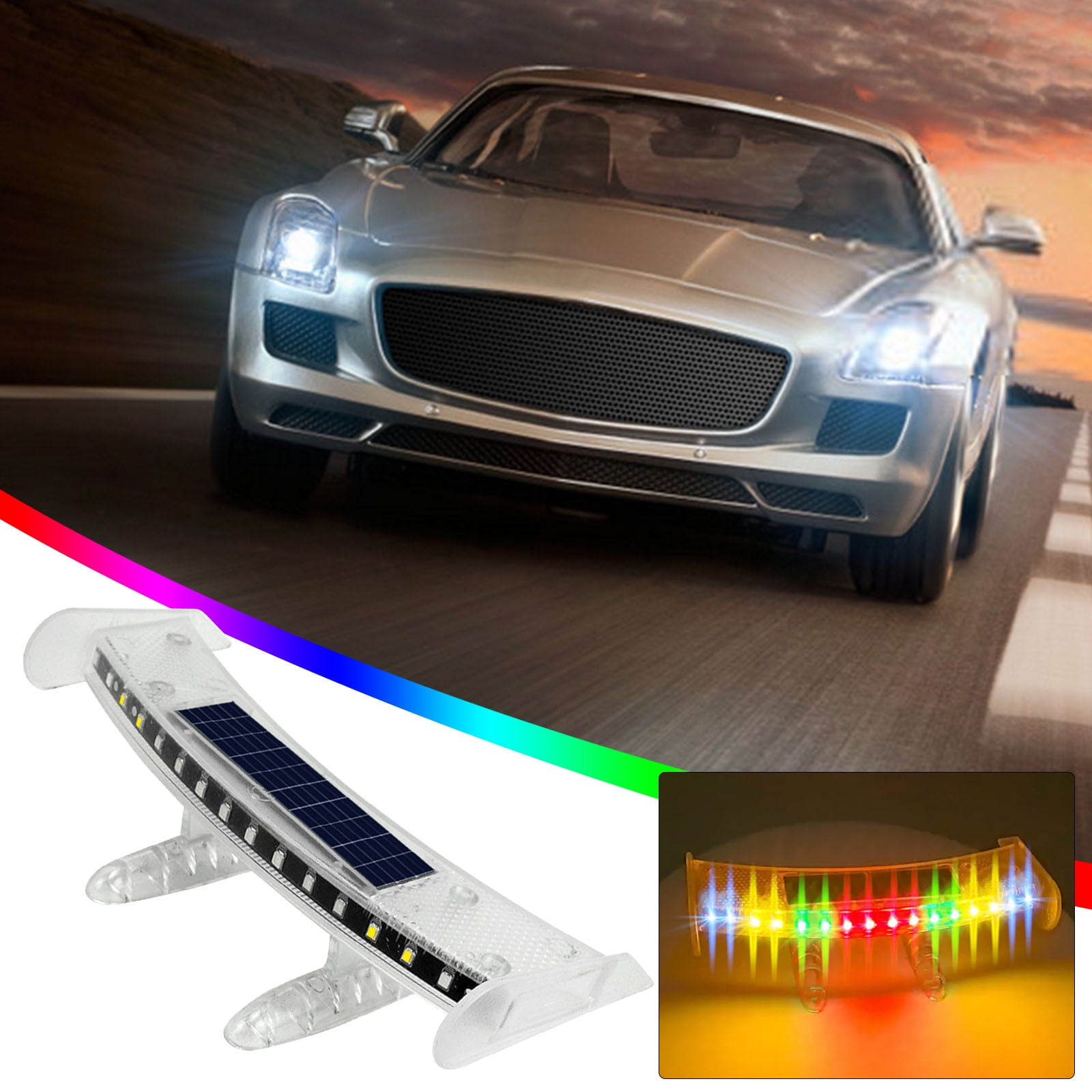 pvdgvd Solar Car Tail Light, Waterproof with Intelligent Sensing, Solar ...
