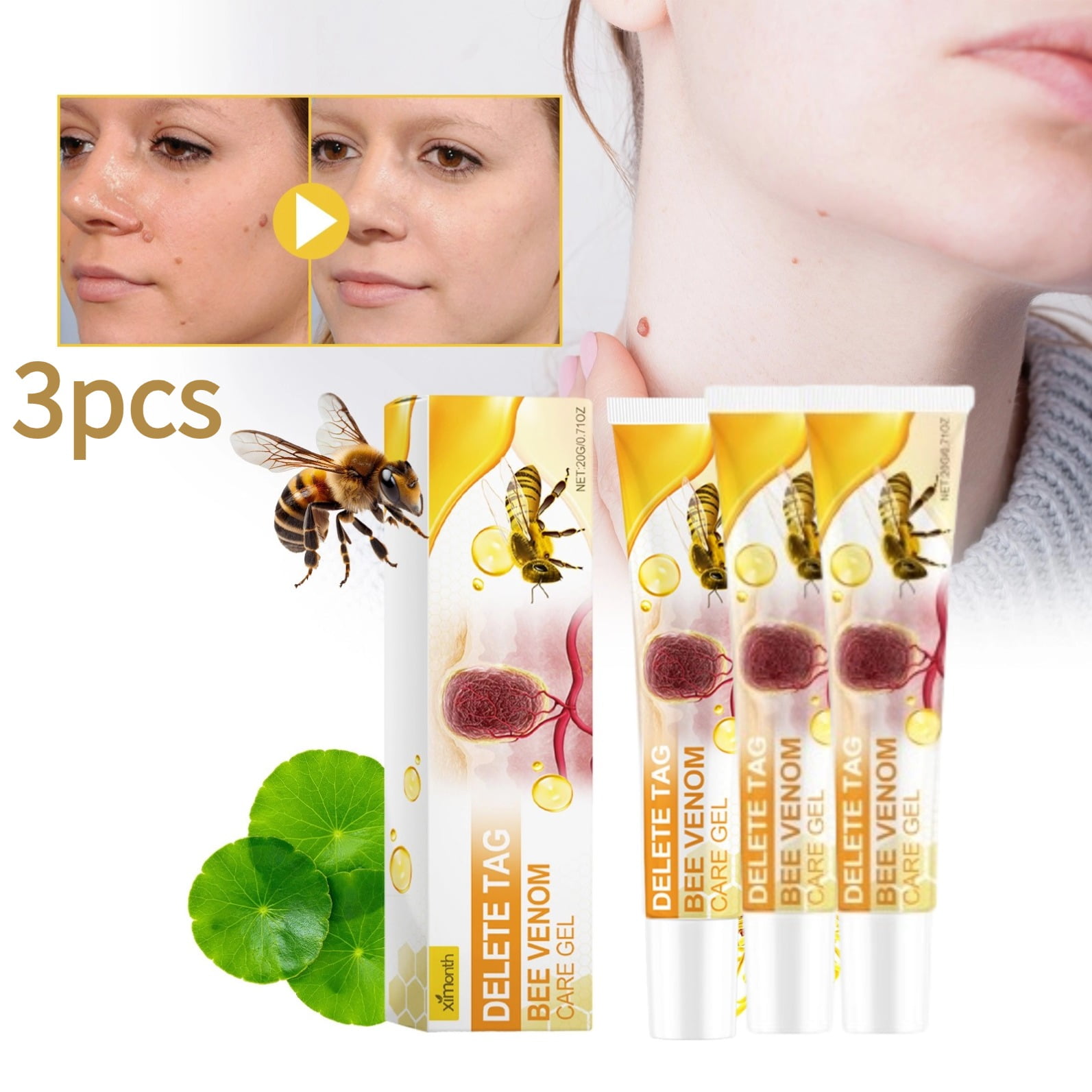 pwidon Gel Makeup Bee Relief Ointment, Bee Gel, and Bee Can Remove Skin ...