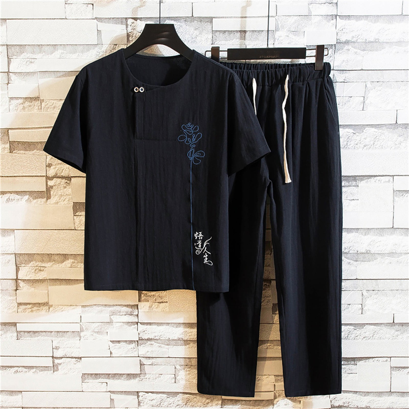 pxiakgy suits for men cotton short pants fashion and long summer sleeve ... pxiakgy suits for men cotton short pants fashion and long summer sleeve ...