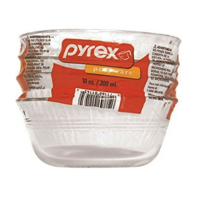 Pyrex 10-Ounce Glass Custard Cups for Baking and Cooking, Oven-Safe ...