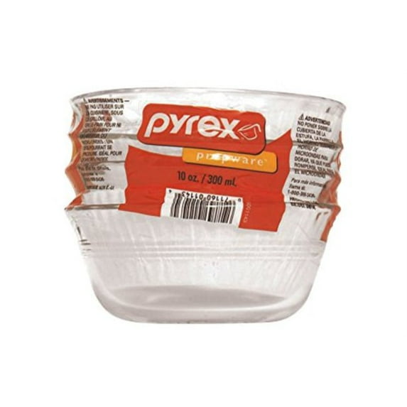 Pyrex Bakeware Custard Cups, Glass 10-Ounce, Set of 4, Oven and ...