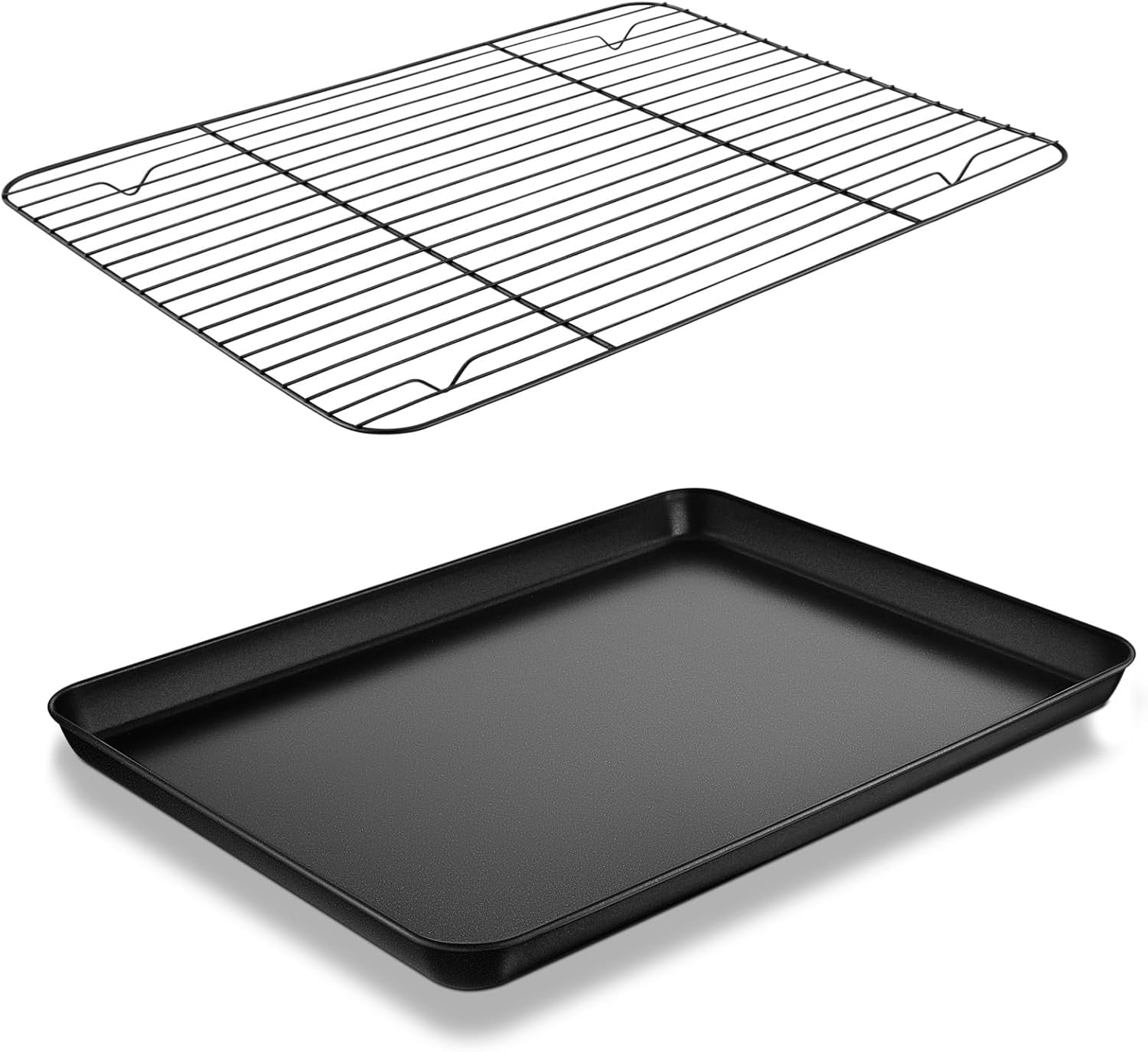 q Baking Oven Sheet Pan with Rack for Cookie, Nonstick Oven Tray and ...