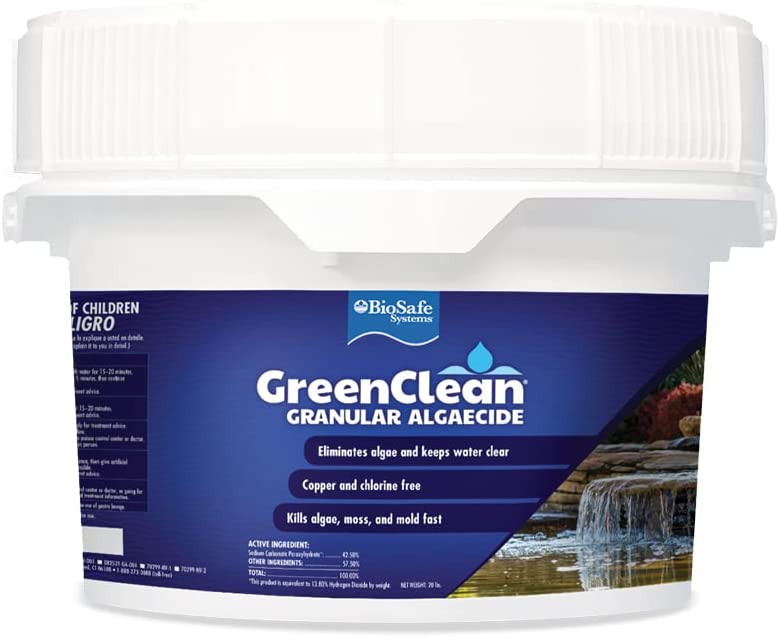 q GreenClean Granular Algaecide, 20 lbs, String Algae Control for Koi ...