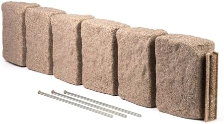 q Landscape Edging | Garden Edging Border | Faux Stone Block XL for ...