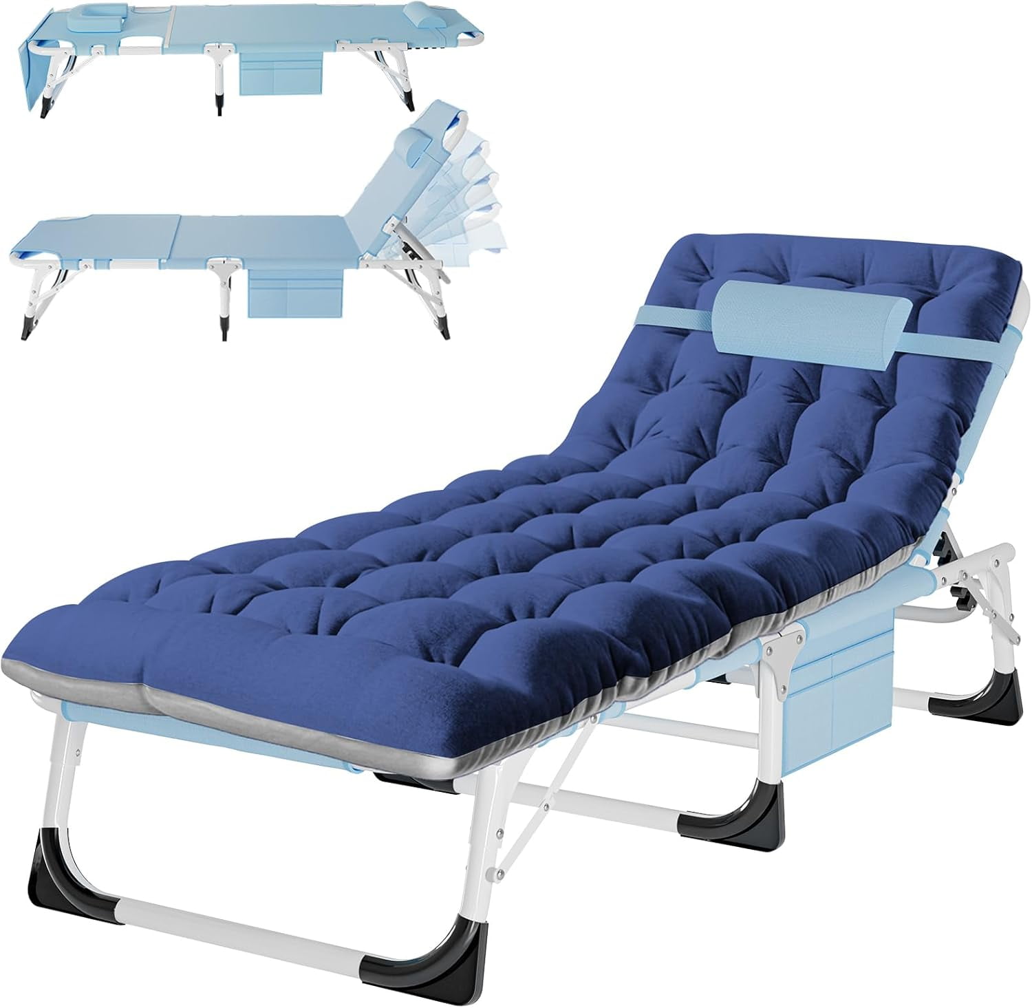 q Sun Tanning Chair with Removable Cotton Cushion，4-in-1 Patio Lounge ...