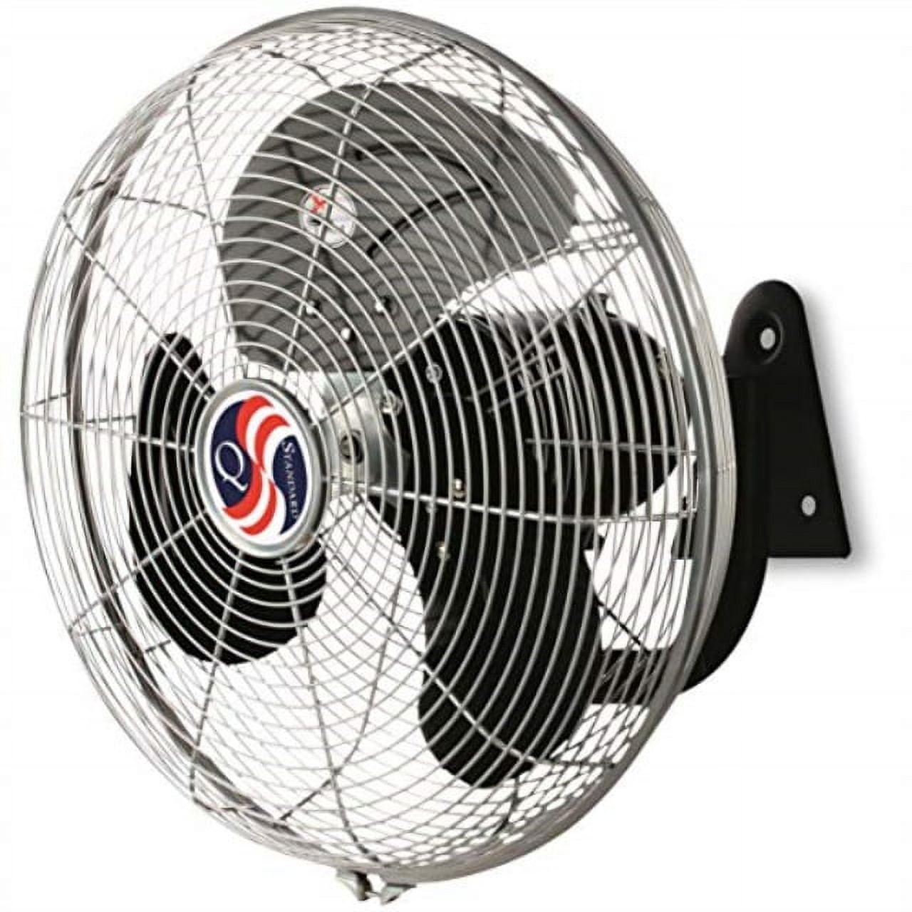 Q Standard 14in Metallic Indoor Oscillating Wall-Mount Fan with 2100 ...