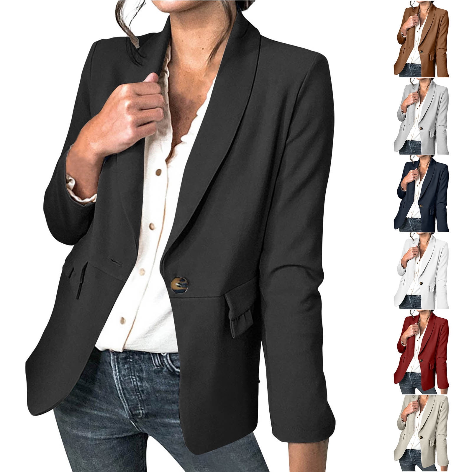 qILAKOG Blazers for Women Business Casual Womens Casual Blazers Open ...