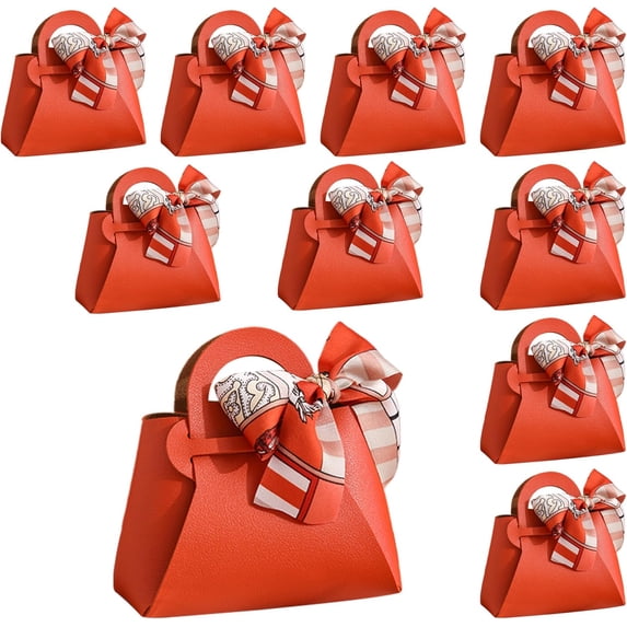 qczoyp Leather Gift Bags with Handles: 10 Pcs Party Favor Bags with ...