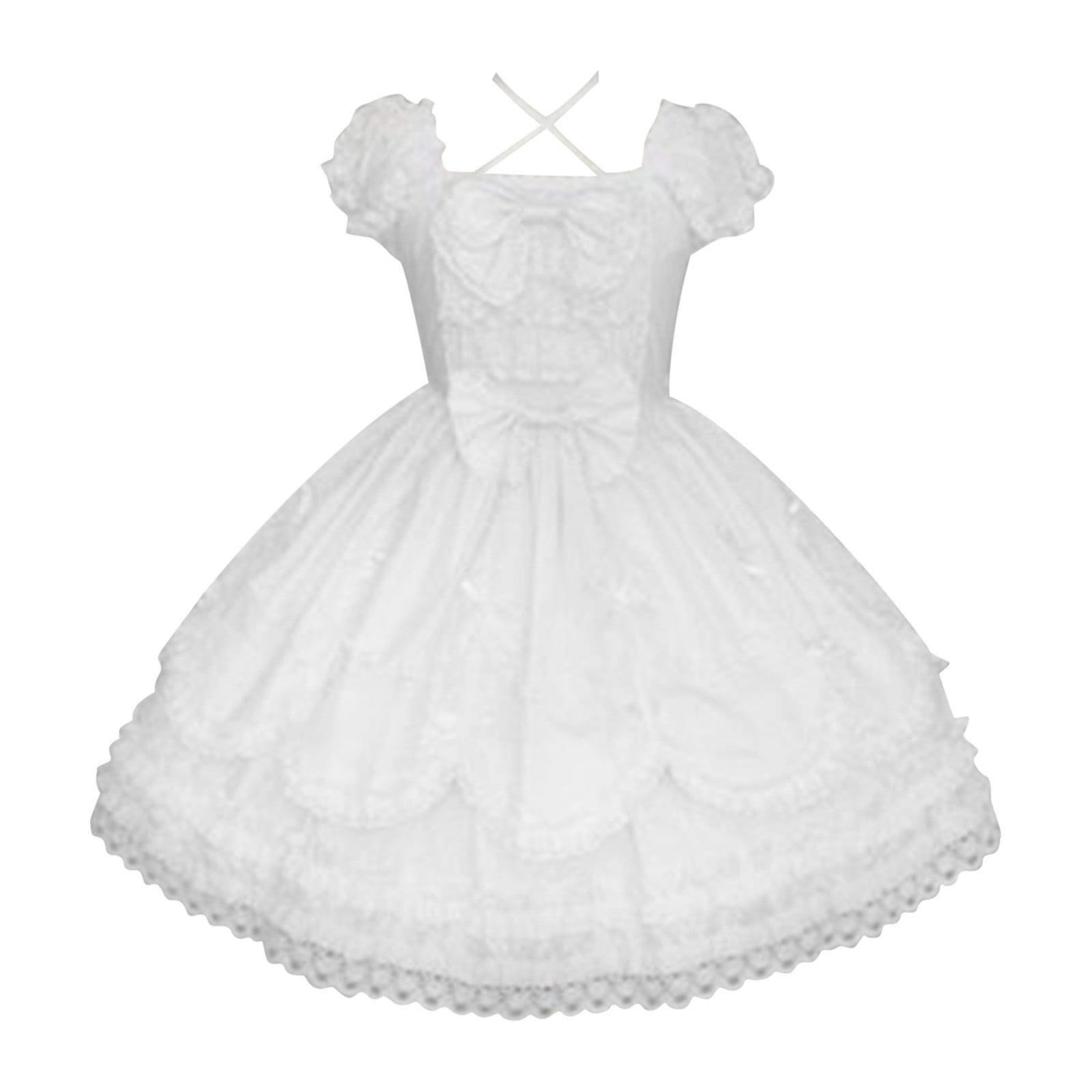 qelini Gothic Dresses for Women Hollween Lace Court Gothic Short ...