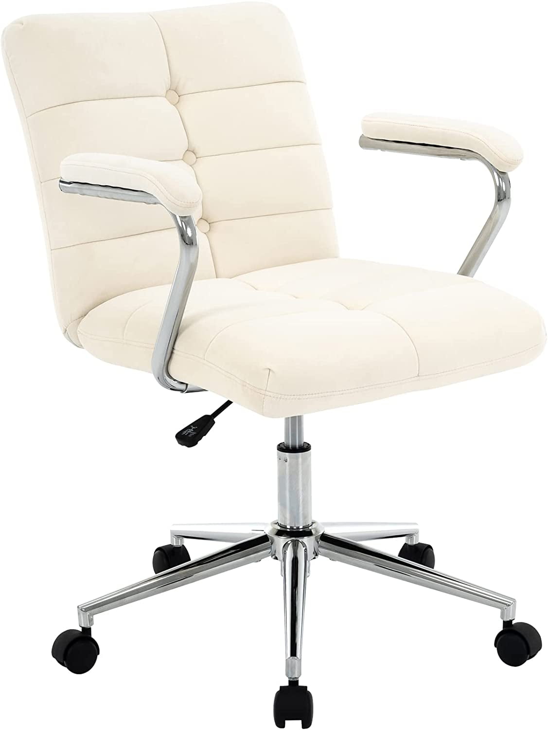 qfyfedhgh Velvet Office Desk Chair Upholstered Adjustable Swivel Task ...