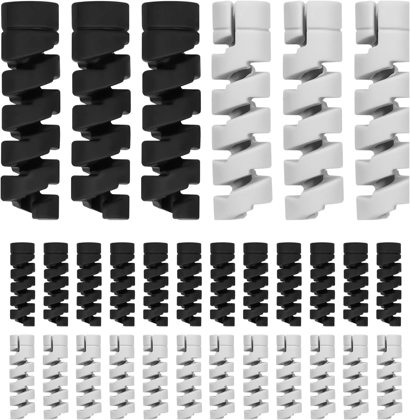 qianglong 60pcs Charger Cable Saver Protectors, Silicone Cord Saver Flexible Cable Wire ...