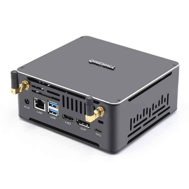 qikemall Mini PC Windows 11 Core i7 8565U, Mini Computer HDMI DP Dual ...