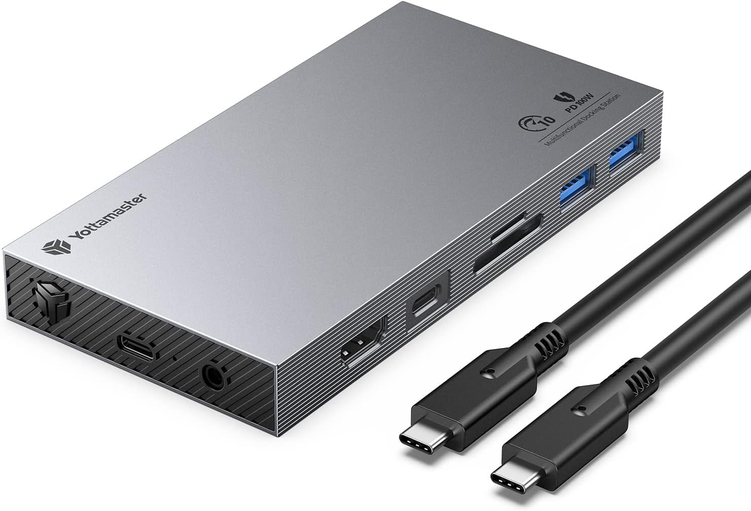 qiuzihou Aluminum USB C Hub with M.2 NVMe SSD Enclosure, 10-in-1 USB C ...
